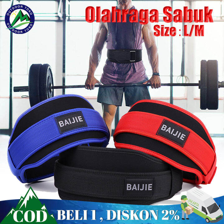 Weight Lifting Belt/ Sabuk Penopang Pinggang Pria/ PREMIUM Sabuk Gym ...