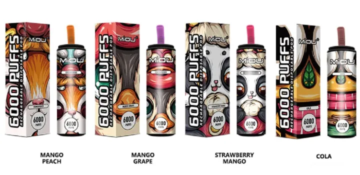 Miou 6000 Puffs Rechargable Disposable Pod Fruity Mentholated | Lazada PH