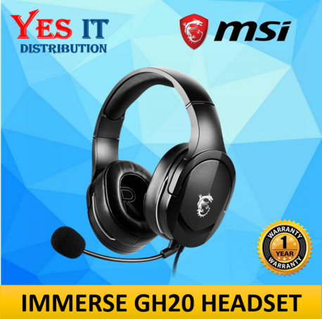 MSI Immerse GH20 Wired Gaming Headset Features Ultra-Lightweight Design ...
