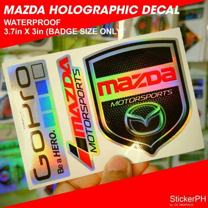 MAZDA HOLOGRAPHIC BADGE DECAL | Lazada PH