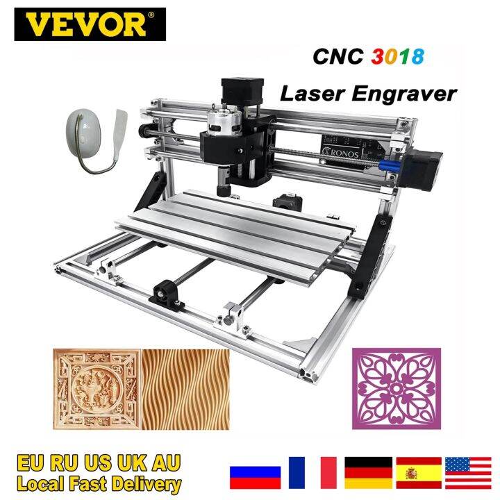 VEVOR 3 Axis CNC 3018 Laser Engraver GRBL Control Molding Milling ...