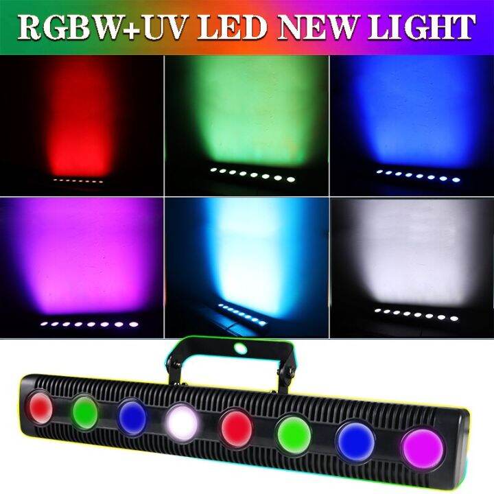 NEW RGBW+UV LED Bar Light Sound Music Colorful LED Wall Wash Lights DMX ...