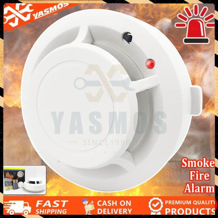 Standalone Photoelectric Smoke Fire Detector Alarm Battery Operated ...