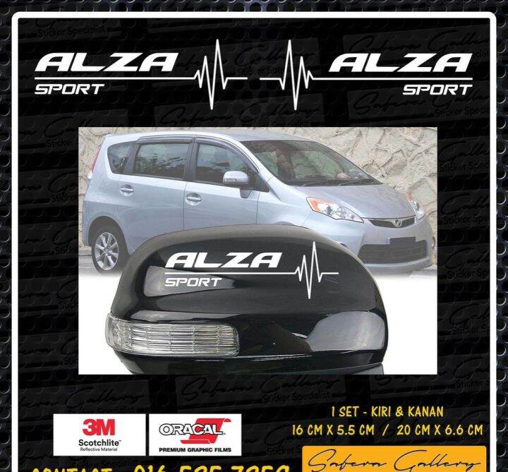 sticker ALZA sport heartbeat sticker cermin / side mirror | Lazada