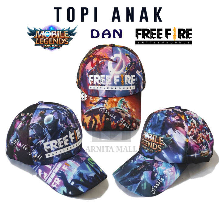 Topi Mobile Legend Topi Anak Mobile Legends Topi Anak Free Fire Topi ...