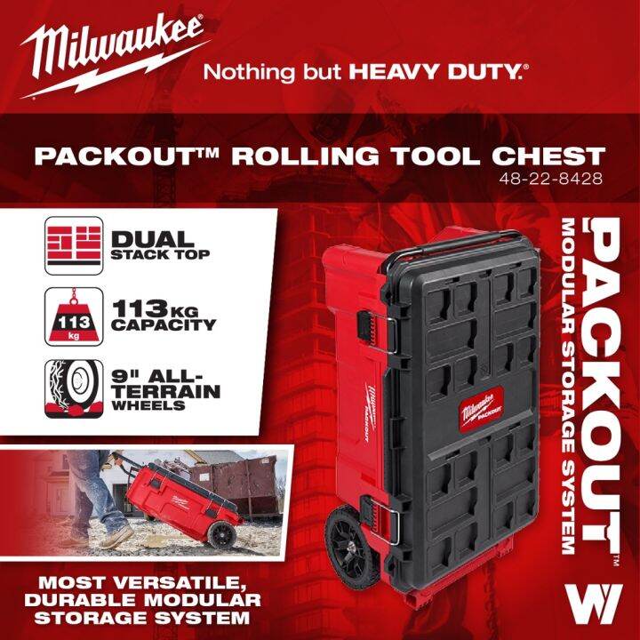 Milwaukee PACKOUT Rolling Tool Chest / Milwaukee Packout Rolling Tool ...