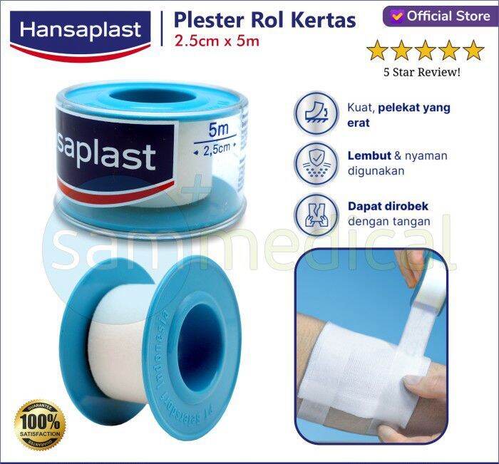 Hansaplast Plester Rol Kertas 2.5cm x 5m (1inch) | Lazada Indonesia