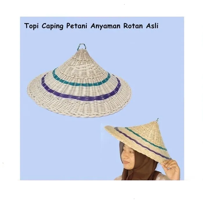 Topi Caping Petani Anyaman Rotan Asli | Lazada Indonesia