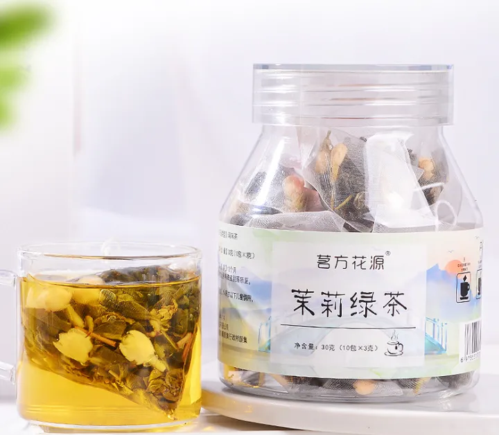 Jasmine green tea triangle bag tea making combination cold tea making ...