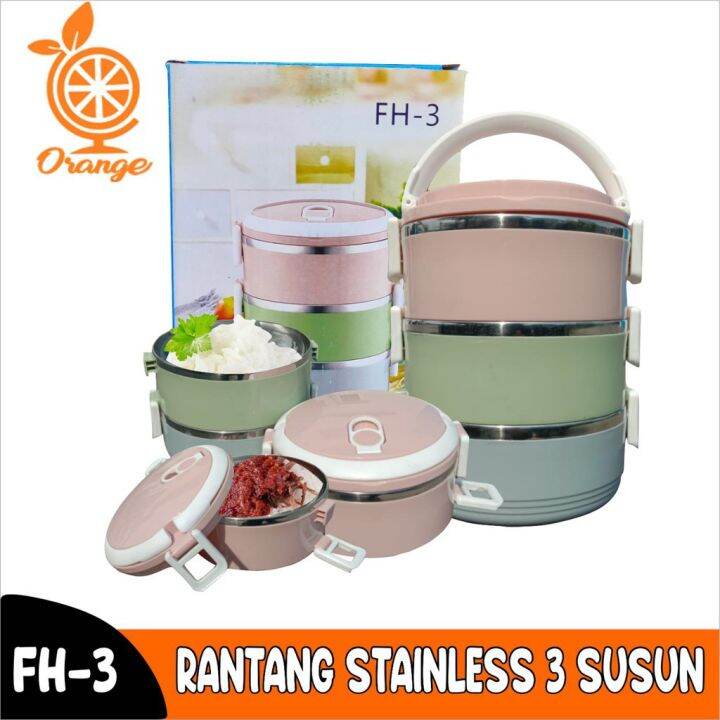 Rantang Stainless 3 Susun dan 4 susun Rantang Nasi Cantik Rantang Bekel ...