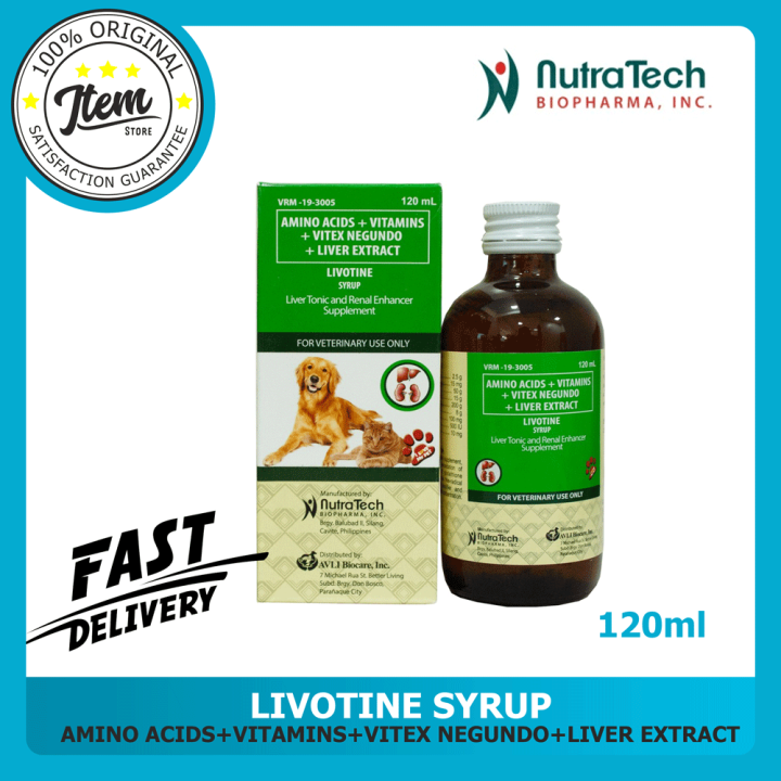 LIVOTINE SYRUP (AMINO ACIDS+VITAMINS+VITEX NEGUNDO+LIVER EXTRACT) 120 ...