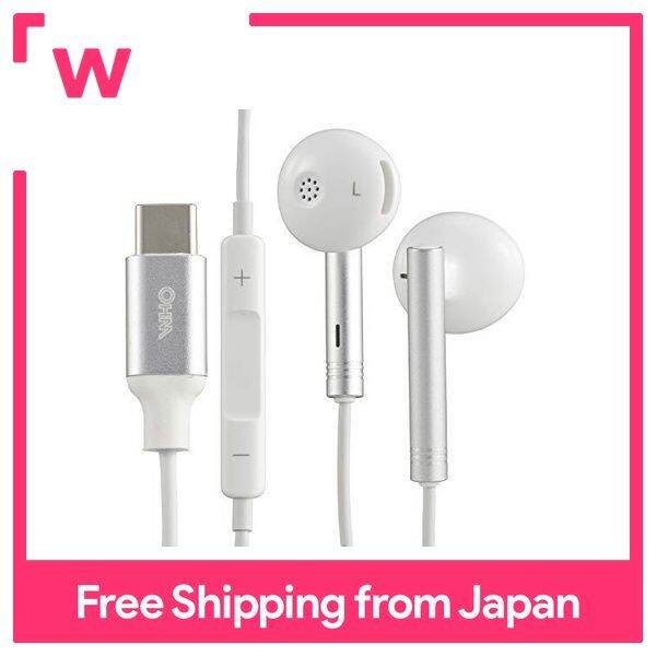 OHM Denki AudioComm Earphone Stereo untuk Konektor Tipe-c Putih 1.2M ...