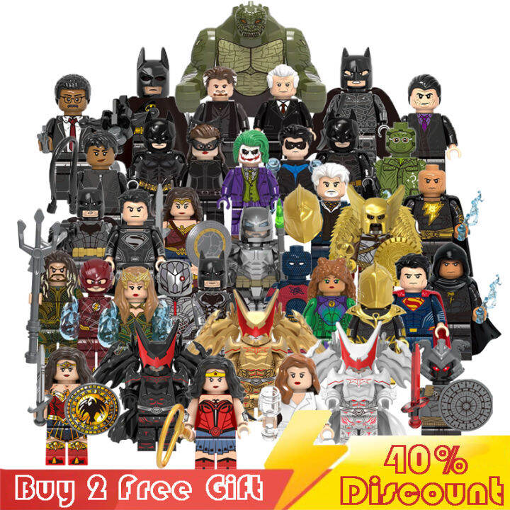 Superhero Building Blocks Toy Hellbatman Supermans Wonder Woman Joker ...