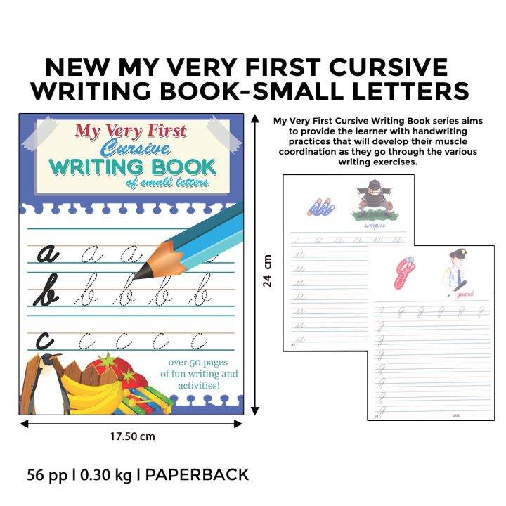 SMART KIDS MY VERY FIRST CURSIVE WRITING BOOK ON SMALL LETTERS guide ...