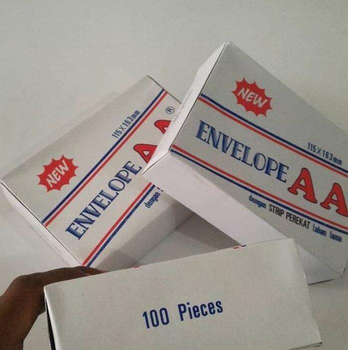 AMPLOP PUTIH PENDEK PAPERLINE AA ISI 100 LEMBAR AMPLOP SURAT AMPOP UANG ...