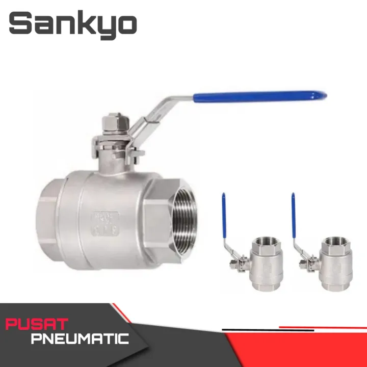 1" Ball Valve Sankyo Type 2Pc Body Ball Valve Stainless Stop Kran Stainless Type 2pc Body 1 ...