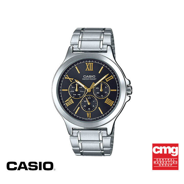 CASIO นาฬิกาข้อมือ CASIO รุ่น MTP-V300D-1A2UDF วัสดุสเตนเลสสตีล สีเงิน ...