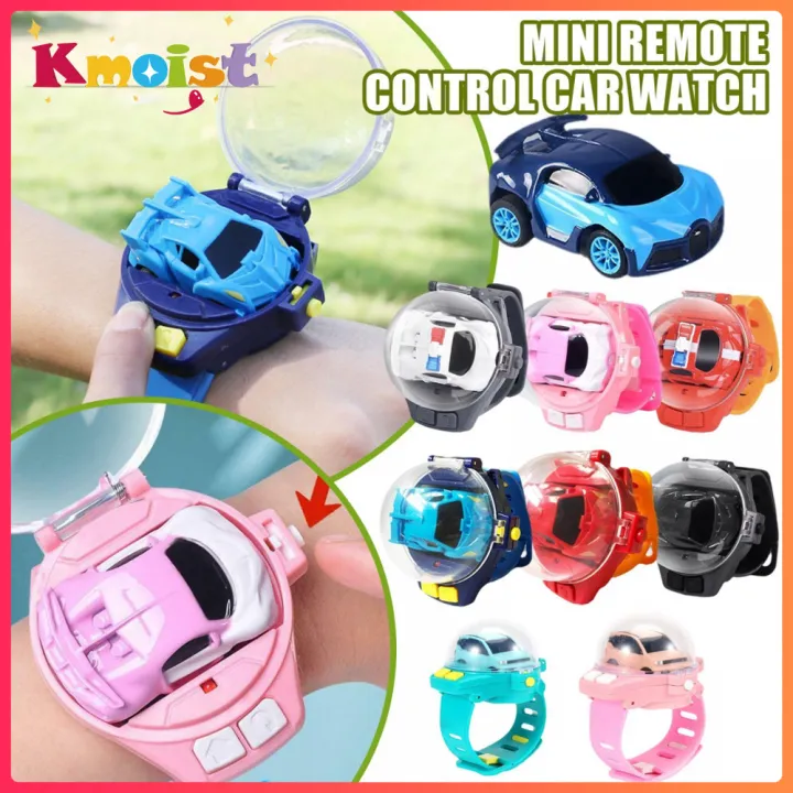 Kmoist มินิรถแข่งไฟฟ้านาฬิกาเด็กรถควบคุมระยะไกลนาฬิกา2.4กรัม RC ยานพาหนะของเล่นสำหรับเด็กหนุ่มๆ ...