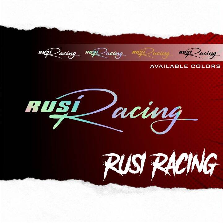 RUSI RACING decal cutout sticker for car/motorcycle and helmet | Lazada PH