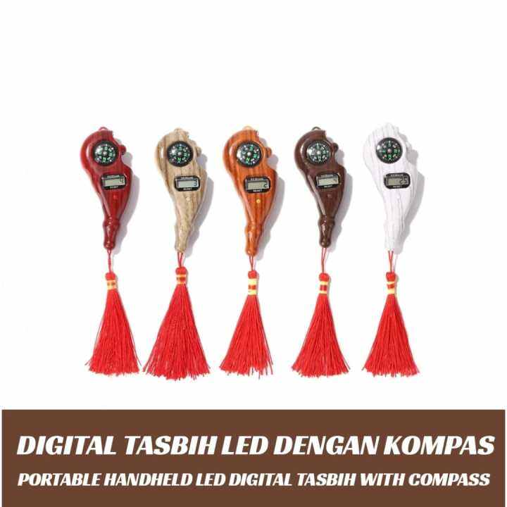 DIGITAL TASBIH LED DENGAN KOMPAS TALLY COUNTER ISLAMIC PRAYER BEADS LED ...
