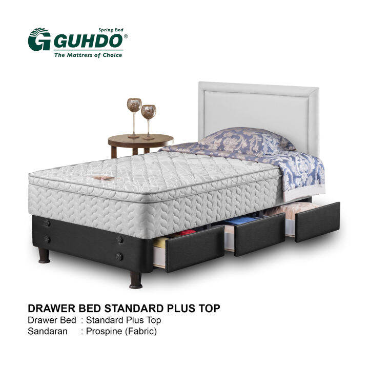 Kasur Spring Bed Guhdo Standard Drawer Plushtop Uk 100 x 200 HB Prospine Fullset Abu - Khusus ...