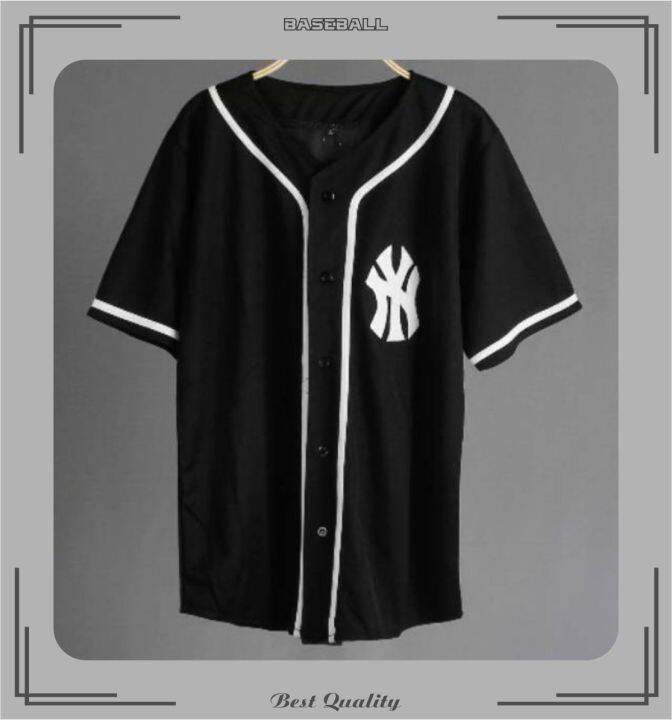 BAJU BASEBALL NY TERLARIS PRIA WANITA LENGAN PENDEK UKURAN LENGKAP M,L ...