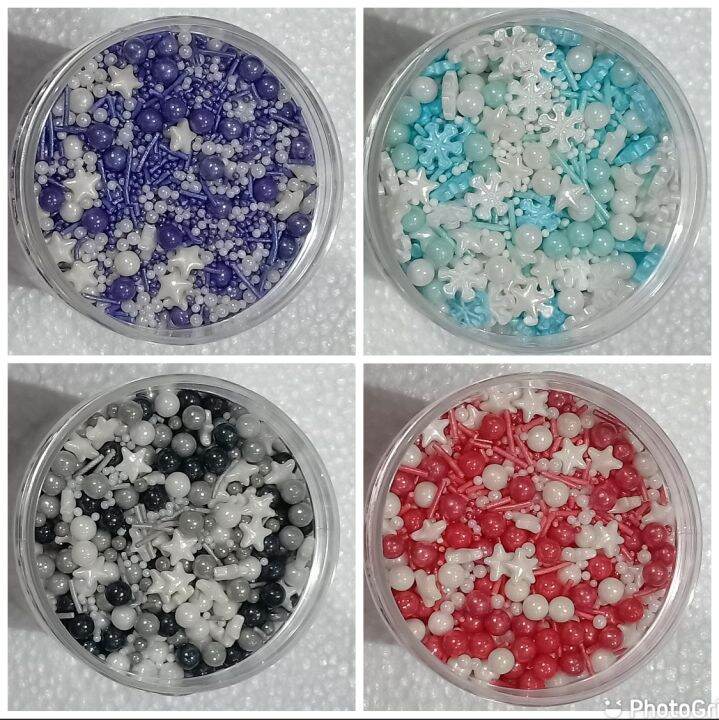 SPRINKLE MIX BINTANG / SPRINKLE KUE TRIMIT / MUTIARA HIASAN KUE KEMASAN ...