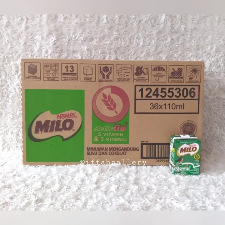 Susu UHT Milo Kotak Kemasan 110 ml 1 Dus Isi 36 Pcs | Lazada Indonesia
