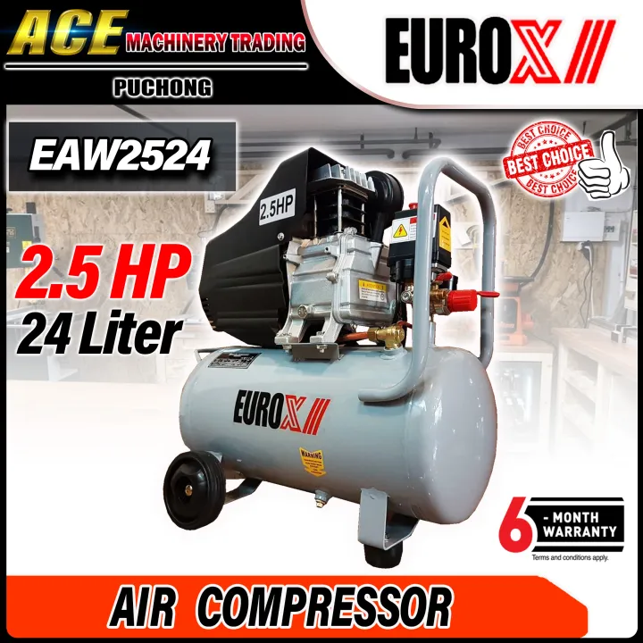 Eurox Air Compressor 2.5HP 24 Liter 6 Month Warranty 24L 2.5HP GOOD QUALITY - EAW2524 | Lazada