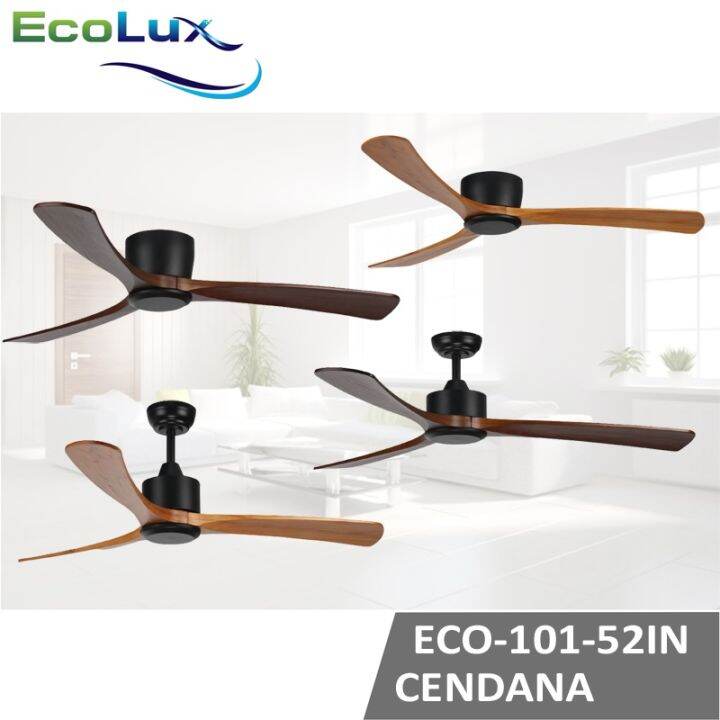 ECOLUX ECO-101 CENDANA 52IN KIPAS ANGIN / KIPAS BALING/ KIPAS SILING ...