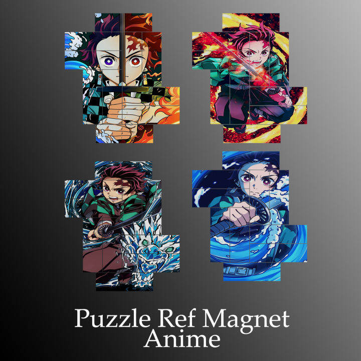 Demon Slayer tanjiru puzzle magnet, ref magnet collectibles, play ...
