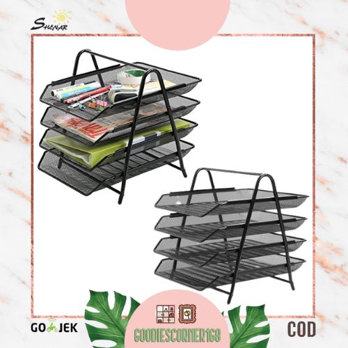 RAK ARSIP DOKUMEN RAK 4 SUSUN DOCUMENT TRAY/ RAK BESI JARING 4 SUSUN ...