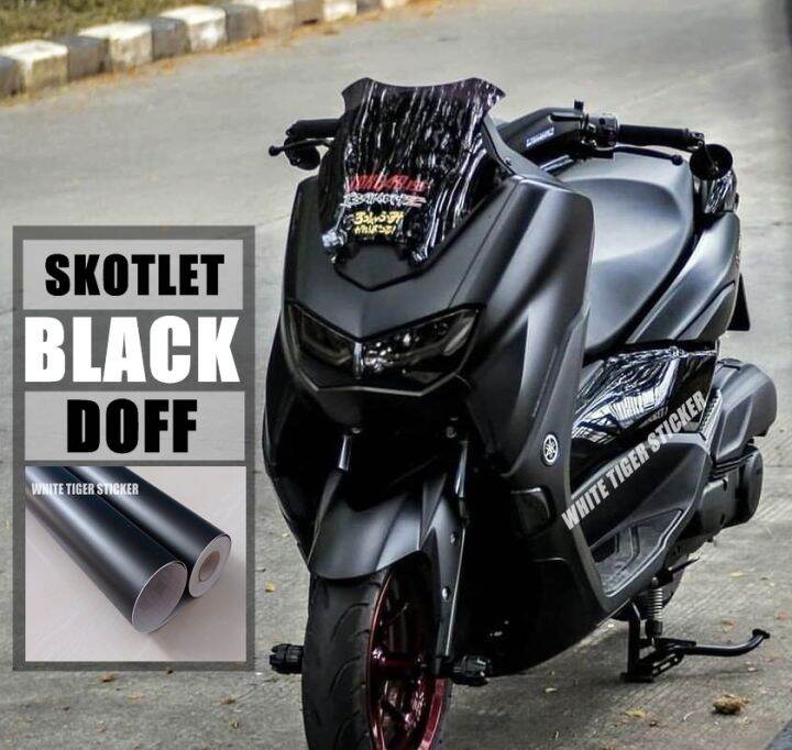 SKOTLET STIKER BODI MOTOR BLACK DOFF SCOTLITE HITAM DOF STIKER HTAM DOP ...