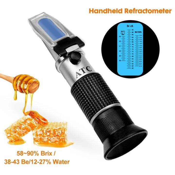 nsts3-in-1 handheld honey refractometer moisture Baume sugar level 58 ...