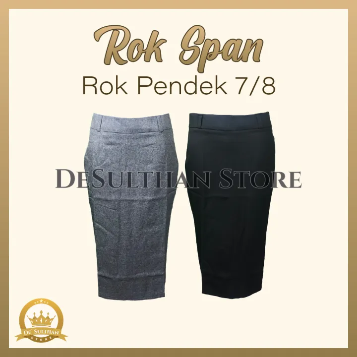 Rok Span Pendek, Rok Span Kantor, Rok Di Bawah Lutut Formal Hitam dan ...