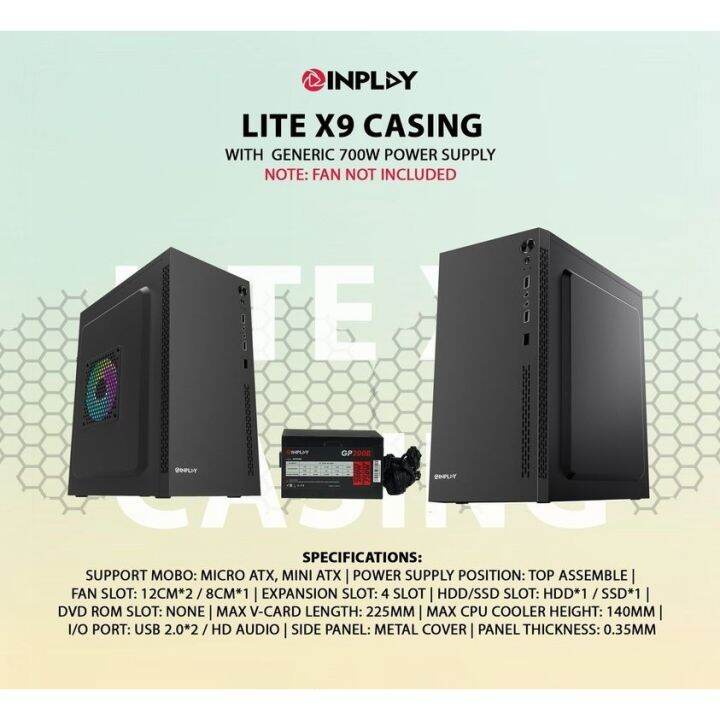INPLAY LITE X9 CPU case PC case computer Case Desktop Case M-ATX ...