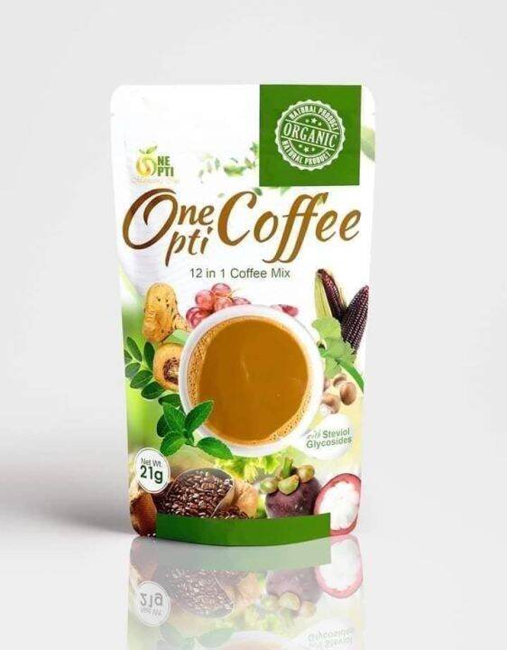 100% AUTHENTIC One Opti Coffee With Stevia SPIRULINA 10 Sachets/Pack ...