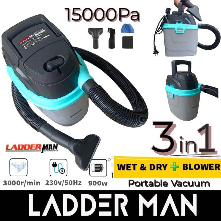 Ladderman VAC 6L Capacity 3 in 1 Vacuum Cleaner Wet Dry Vacuum Blower ...