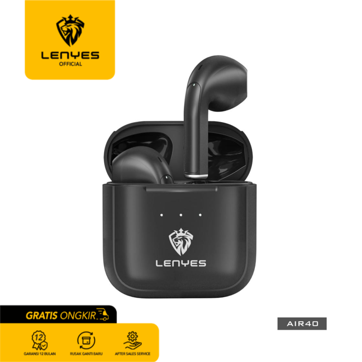 LENYES TWS Earphone Air 40 True Wireless Headset Touch Hi-Fi Bluetooth Garansi | Lazada Indonesia