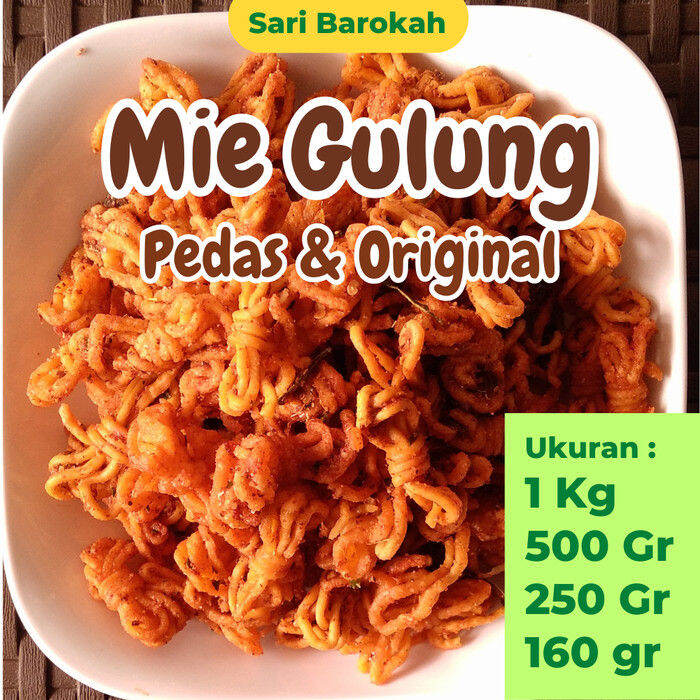 Mie gulung pedas & ori daun jeruk 1 kg, 500 gr, 250 gr, 150 gr | Lazada ...