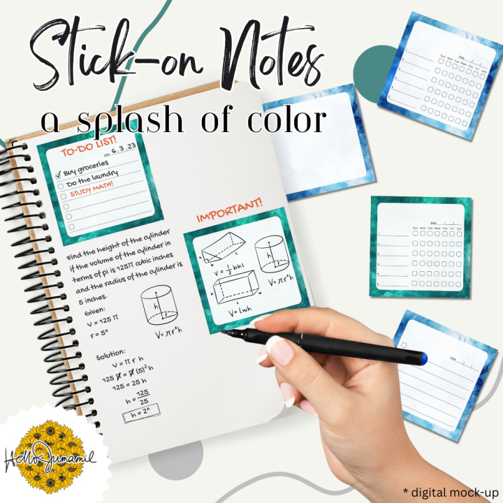 Premium checklist sticky notes cute sticker note habits tracker cute ...