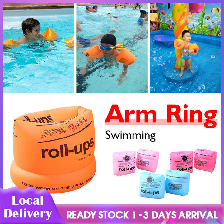 Inflatable Swimming Newborn Baby Safety Ring Kids Arm Bands Float Boy ...