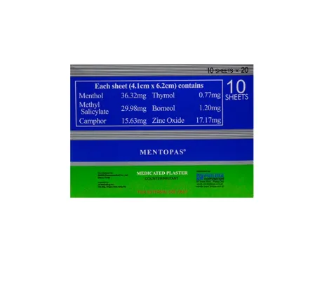 MENTOPAS Medicated Plaster 10pcs/pack | Lazada PH