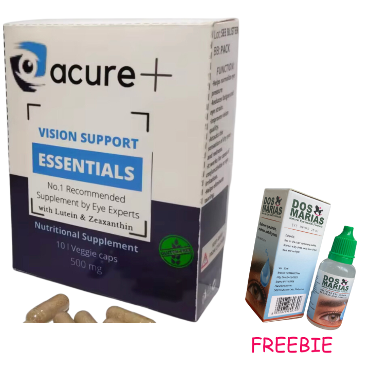 Original Acure+ 20 Capsules For Vision Care Support With Dos Marias Eye ...