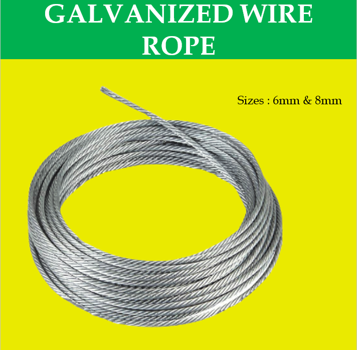 MAGO Steel Cable 5mm 6mm 8mm 5m - 300m Galvanized Steel Wire Rope Steel ...