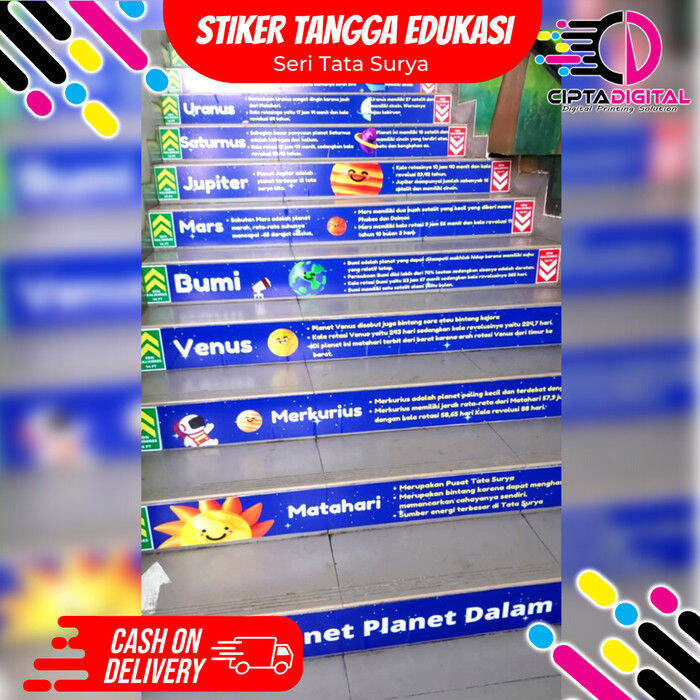 Stiker/Sticker Tangga edukasi Sekolah Seri Tata Surya | Lazada Indonesia