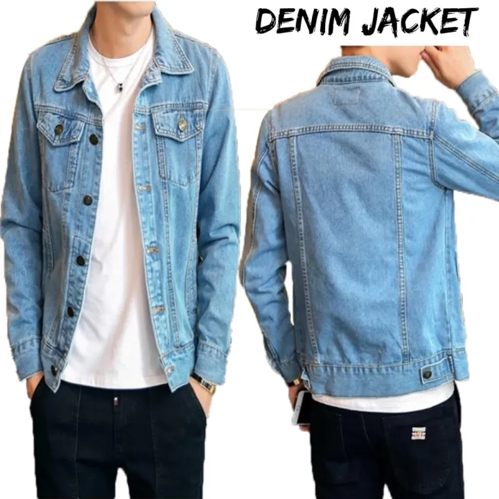 Mens Denim Jacket #maong jacket | Lazada PH