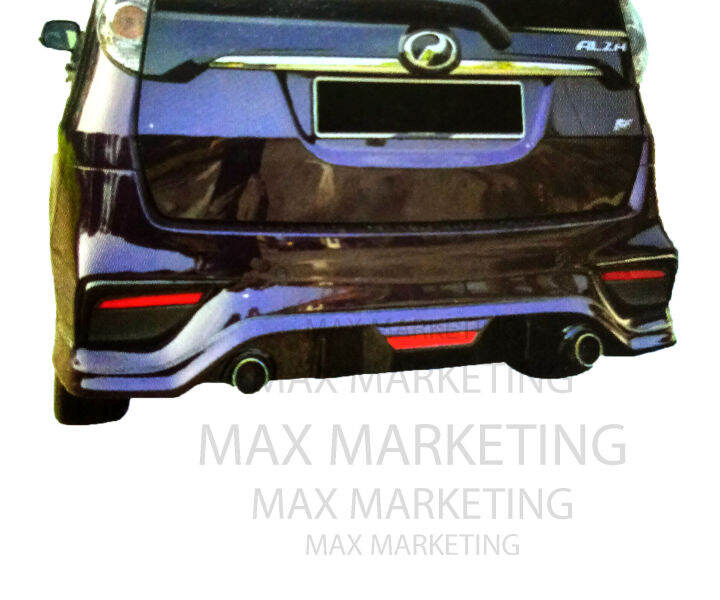 PERODUA ALZA 2019 FACELIFT REAR SKIRT (68) POLYURETHANE SKIRT LIP ...