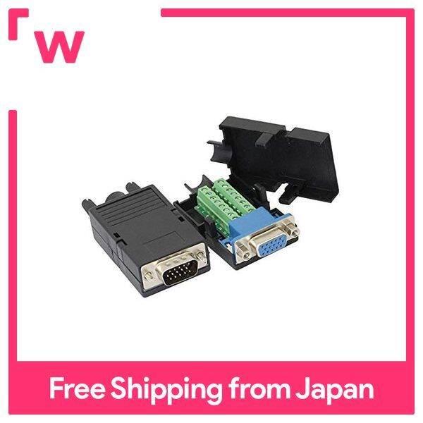 CERRXIAN DB15 3 + 9 D-SUB VGA female 3 rows 15 pin connector with adapter nut terminal block ...