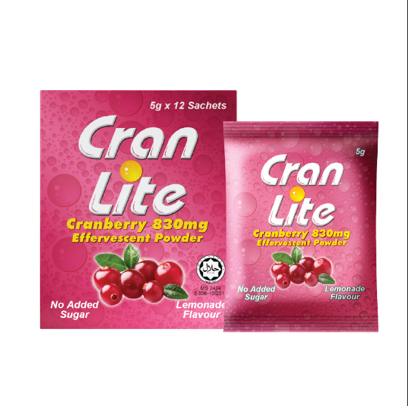 CranLite Cranberry 830mg Effervescent Powder 5gx12s | Lazada